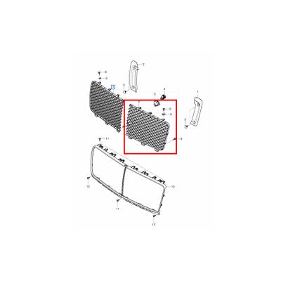 Cina Per Bentley Bentayga 2021 Pareti frontale sinistra del paraurti radiatore Chrome OEM 36A853683F in vendita
