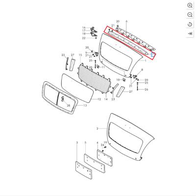 Cina Per Bentley Continental GT 2012-2015 Grille del paraurti anteriore supporto superiore OEM 3W3807277A in vendita