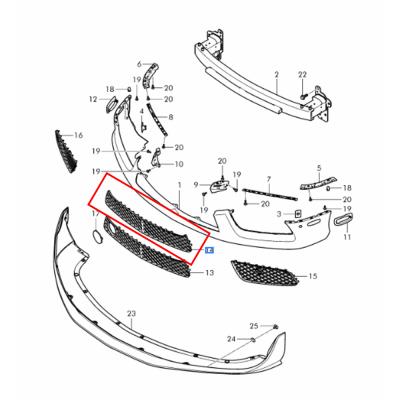 Cina Per Bentley Continental Gt & Gtc V8 4.0 2012-2015 Griglie di paraurti in cromo (senza acc) OEM 3W3807667D 3W3807667F in vendita