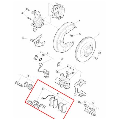 China For Bentley Continental GT GTC 2012-2014 Flying Spur 2012 1 Set Front Rear Brake Pad Kit OEM 3W0698151AA 3W0698151AD 3W0698151P 3W0698451J 3W0698151R for sale