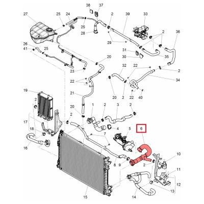 Cina Per Bentley Continental GT GTC 6.0 2012-2017 W12 Tubo di raffreddamento OEM 3W0122051F in vendita
