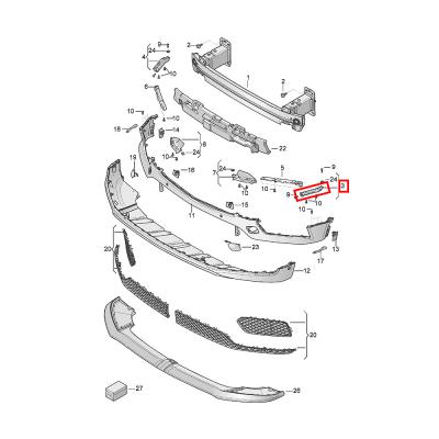 Cina Per Bentley Bentayga 2016-2019 Guida del paraurti anteriore Bracket di plastica per vecchio modello sinistra e destra OEM 36A807571A 36A807571B 36A807572A 36A807572B in vendita