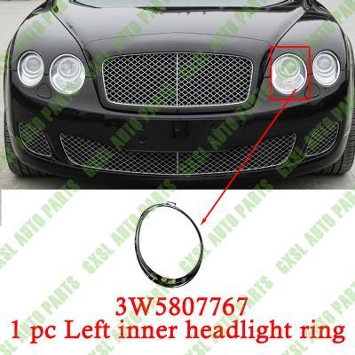 Cina Per Bentley Continental Flying Spur 2005-2013 Sinistra Flare interno Anello cromato con guarnizione elettroplata OEM 3W5807767 in vendita