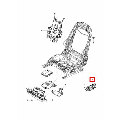 Cina Per il Bentley Continental GTC 2012-2016 Settore di regolazione della posizione del sedile Tasto di controllo del interruttore (a destra) OEM 3W7959766B 3W7959766 in vendita