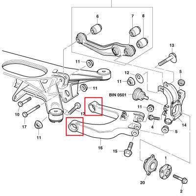 Cina Per Bentley Continental GT Flying Spur Trailing Arm Bushing Kit OEM 4E0511511G 4E0511512G 4E0505171K in vendita
