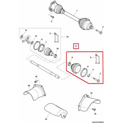 中国 ベンツリー コンチネンタル Gt Gtc & フライング スパー フロント 外部 CV ブートキット OEM 3W0498203A 3W0498203B 販売のため
