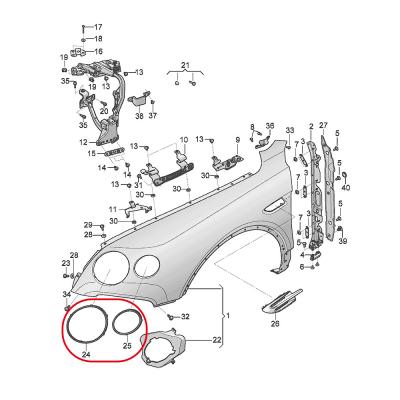China Voor Bentley Bentayga rechtse koplamp Chrome Trim Ring Set OEM 36A807834C 36A807824C Te koop