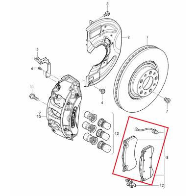 Cina Per Bentley Mulsanne Kit di sensori e pastiglie del freno anteriore OEM 3Y0698151B 3Y0698151C in vendita