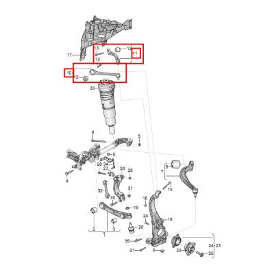 中国 ベンツリー ベンタイガ フロントサスペンション 上部制御アームセット OEM 4M0407506C 4M0407505C 4M0407509C 4M0407510C 販売のため