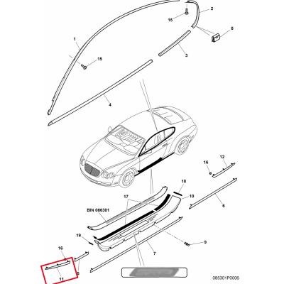Cina Per Bentley Continental Gt & Gtc Fronte sinistra e destra paraurti cromato OEM 3W0807811 3W0807812 in vendita