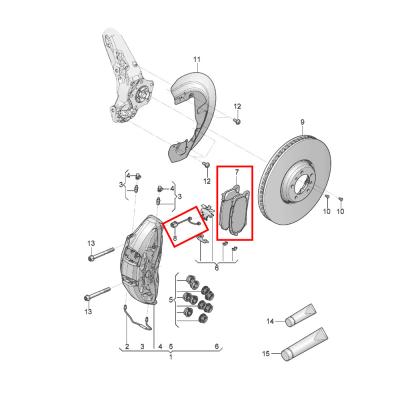 Cina Per Bentley Continental Gt Gtc Flying Spur Pads Front Brake & Sensors Kit OEM 3SA698151 971698451B 971698451C 971907637 in vendita