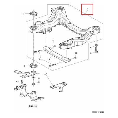 Cina Per Bentley Continental GT GTC Flying Spur 6pcs Subframe Bushing Kit 3W0399313 in vendita