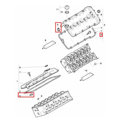 China For Bentley Continental GT Flying Spur All Models Engine Parts Spark Plug Tube Seal Set OEM 022103484D for sale