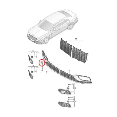 Cina Per Bentley Flying Spur 2020 Chrome Coperchio del gancio di traino sinistro OEM 3SE807241 in vendita