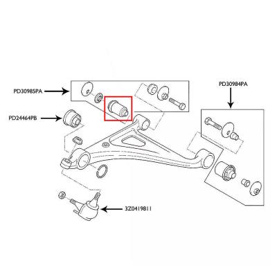 Cina Per il Bentley Arnage Front Lower Control Arm Bushing OEM PD30985PA in vendita