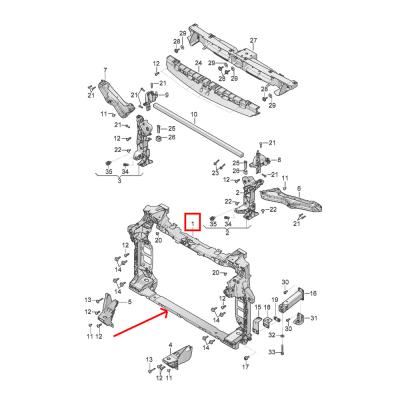 Cina Per Bentley Bentayga 2016-2023 Pannello anteriore Porta a benzina Mpv Radiatore supporto OEM 36A805594A 36A805594E in vendita