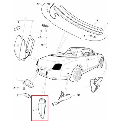 Cina Per Bentley Continental Gt Gtc Flying Spur posteriore sinistra retro luce Shell OEM 3W0941071A in vendita