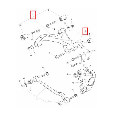 Cina Per Bentley Mulsanne montatura del braccio oscillante posteriore superiore OEM 3Y0505323C 3Y0505324C in vendita