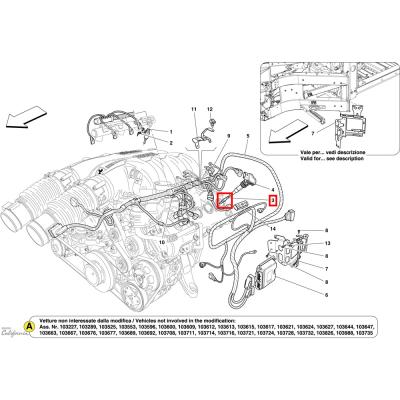 Cina Per Ferrari California 4.3 V8 2009-2014 Pizziche OEM 246615 in vendita