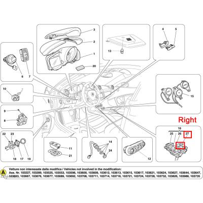 Cina Per la Ferrari California Settings del pulsante di controllo destro della finestra di alimentazione OEM 86257200 in vendita