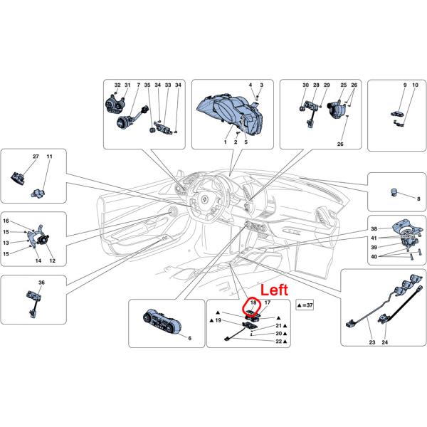 Quality For Ferrari 458 488 FF Left Power Window Switch Button OEM 247885 for sale
