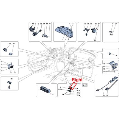 Cina Per la Ferrari 458 488 FF Tasto di accensione destra della finestra OEM 247883 in vendita