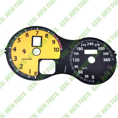 Cina Per la Ferrari F430 2005-2009 Scuderia Spider Dashboard Panel Mph o KM/H Upgrade Racing Yellow (US Scuderia Version) in vendita