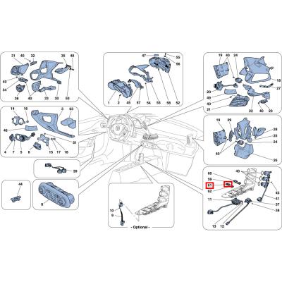 Cina Per Ferrari 458 Speciale pulsante dello schermo posteriore OEM 311251 in vendita