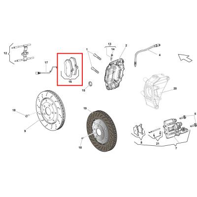 Cina Per Lamborghini Gallardo 670/ LP570-4 Pad di freno posteriore OEM 420698451B in vendita