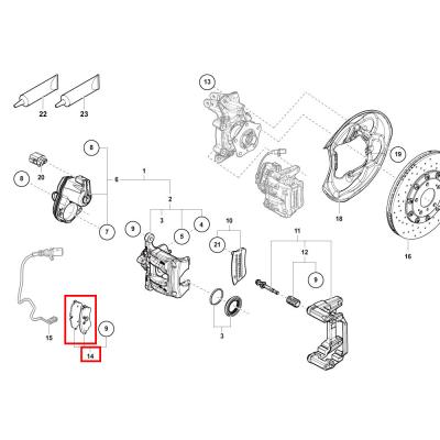 Cina Per Lamborghini URUS 2018-2020 Pad di freno posteriore con sensore OEM 4M0698451AA in vendita