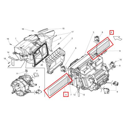 Cina Per il Lamborghini Gallardo filtro dell' aria condizionata, filtri OEM 4F0898438C in vendita