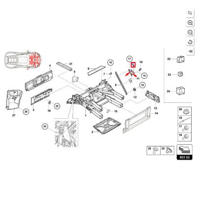 Cina 1 coppia per Lamborghini Huracan telaio anteriore supporto piccolo OEM 4T0806241E in vendita