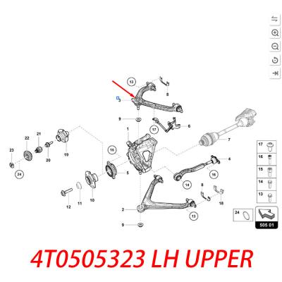 Cina Per Lamborghini Huracan LH posteriore braccio superiore di comando OEM 4T0505323 in vendita