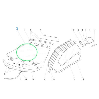 Cina Per Lamborghini Murcielago Vetro anteriore OEM 418845011 in vendita