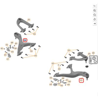 中国 マクラーレン 570S 540C 570GT 600LT 前下制御腕 OEM 13B1257CP 13B1258CP 販売のため