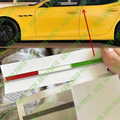 China For Maserati Quattroporte Ghibli Car Sticker Window Decoration B Pillar Car Decal Upgrade MC Special Style Italian Flag Logo for sale