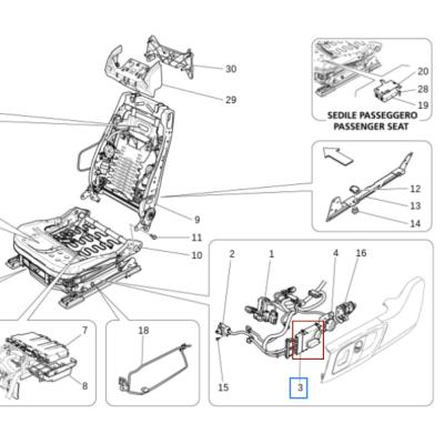 China For Maserati Ghibli Levante 2014-2020 Front Left Driver Seat Control Switch Module OEM 673000295 for sale