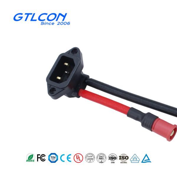 Quality 75A Panel Mounted Socket Electric Vehicle Battery Replacement Male And Female AC Power Connector C13 C14 Socket for sale