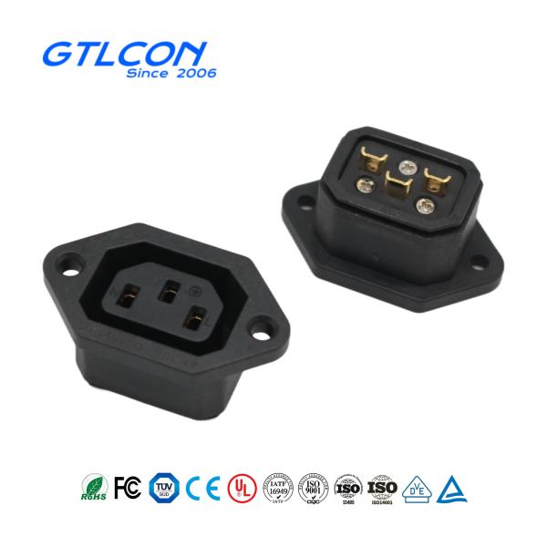 Quality GTLCON 30A 60A Power Connectors AC Power Supply Socket 3 Pin With Rubber Cover for sale