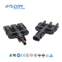 Quality One In Three Waterproof IP68 Solar Panel Cable Connectors , Solar Connectors for sale