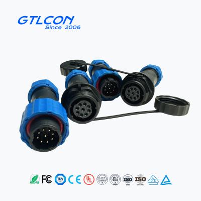 China 2-10 Pin Circular Connector IP68 Waterproof Power Connector Power Cord for sale