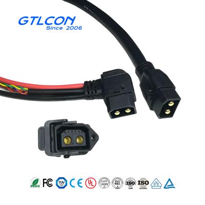 China 2+6 pin 80A self-locking electric vehicle charging plug 8-cell battery charging connector for sale