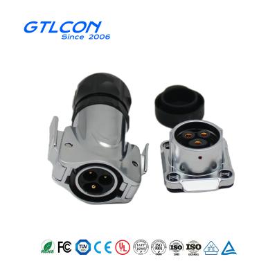 China 3-Pin 10A Circular Waterproof Power Connector for Outdoor Electrical Equipment for sale