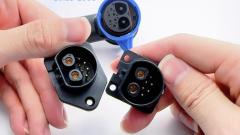 2+6P lithium battery connector female and male wire harness with self-locking function - two female