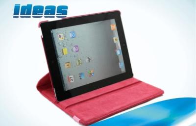Cina Casse del cuoio del iPad di Apple della copertura del supporto di Rosa per iPad 4, girare 360° in vendita