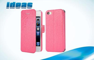 Cina Copertura di seta sveglia rosa del cassa del cuoio di iPhone di Apple di vibrazione/della stampa iPhone5C del supporto in vendita