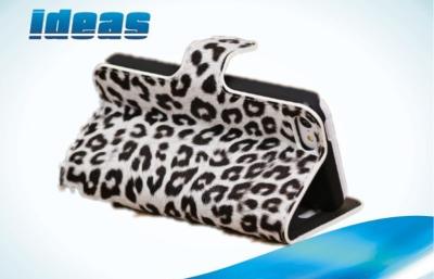 Cina Casse del cuoio di iPhone 5C di Apple di progettazione di modo della zebra con il supporto in vendita