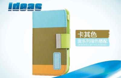 Cina Portafoglio di cuoio di casi del telefono cellulare variopinto di iPhone 5 con il magnete della fessura per carta in vendita