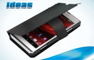Cina Cassa del portafoglio del telefono cellulare di SONY Xperia/copertura genuine cuoio del telefono cellulare in vendita