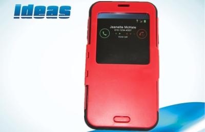 China Caixas plásticas vermelhas do couro do telemóvel para a galáxia S5 de Samsung impermeável à venda